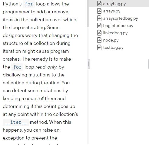 Python's for loop allows the programmer to add or | Chegg.com