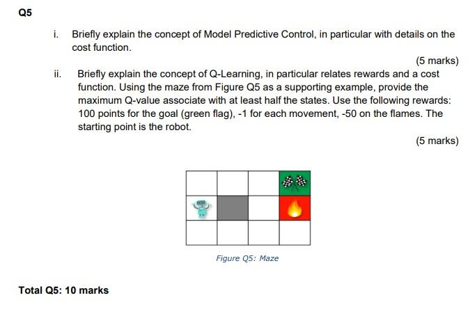 Solved i. Briefly explain the concept of Model Predictive | Chegg.com