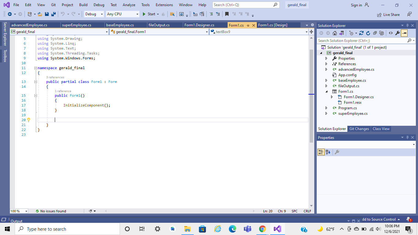 Solved C# Help: I am doing a personal project in Visual | Chegg.com