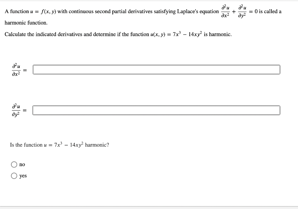 Solved A Function U Fx Y With Continuous Second Partial 