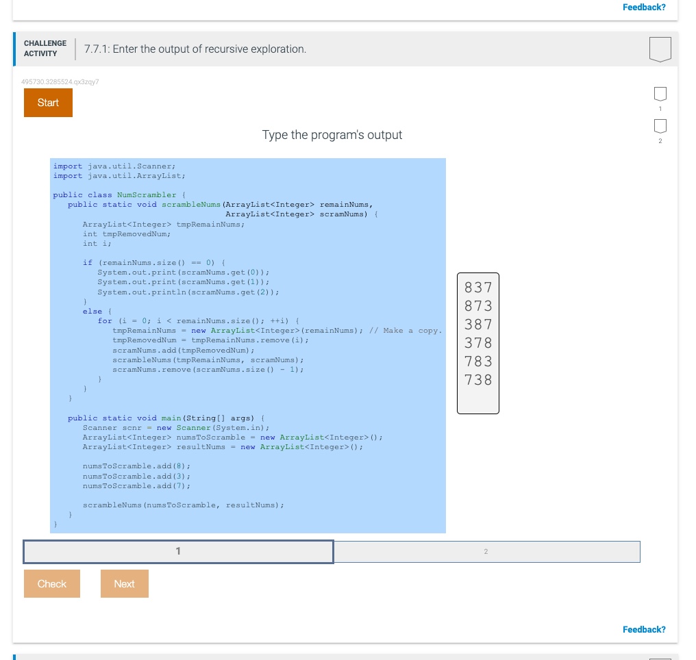 Solved \begin{tabular}{l|l} ENGE & 7.7.1: Enter the output | Chegg.com
