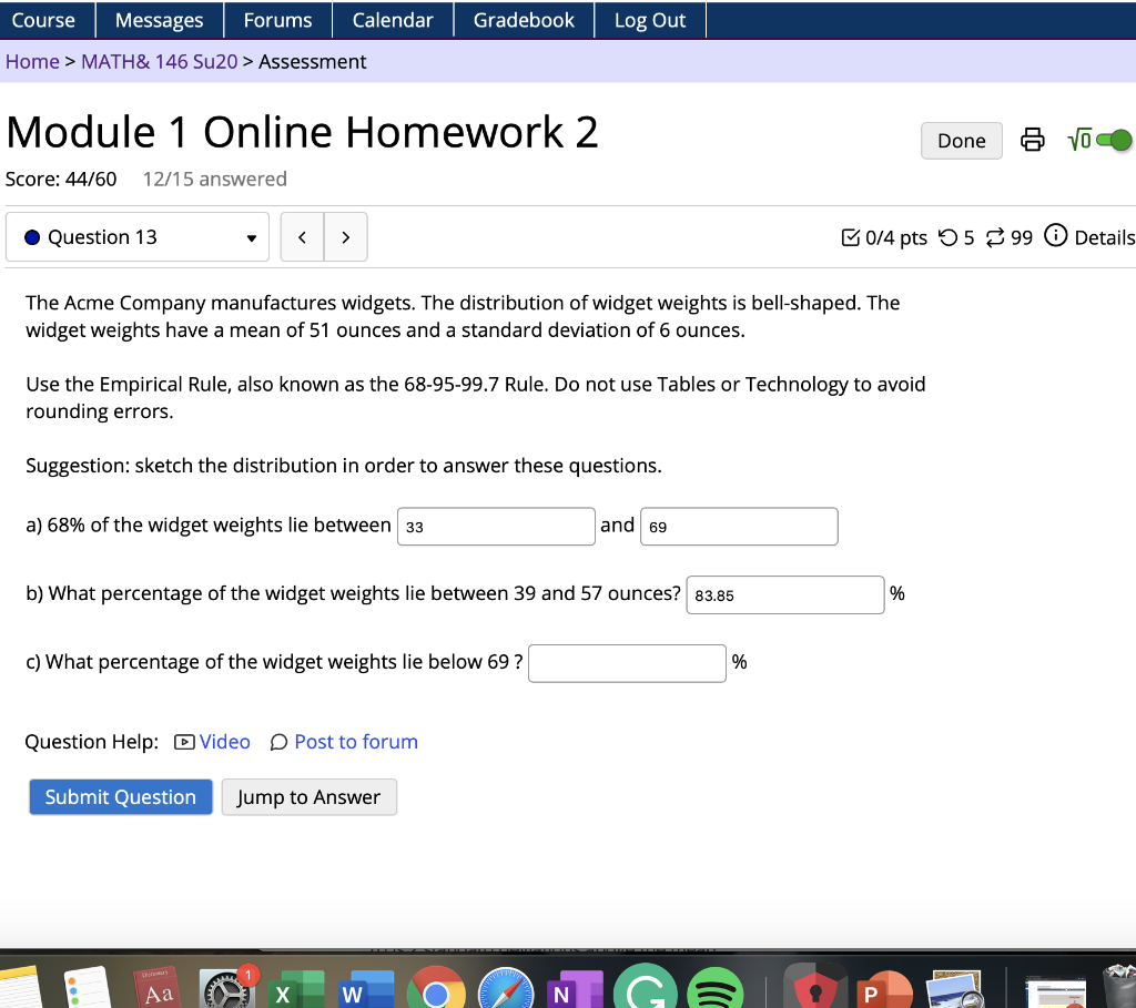 Solved Course Messages Forums Calendar Gradebook Log Out | Chegg.com