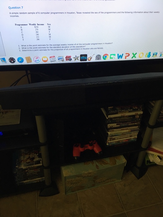 Solved A Simple Random Sample Of 6 Computer Programmers In 