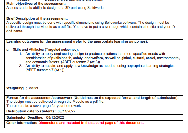 Solved Main objectives of the assessment: Assess students | Chegg.com