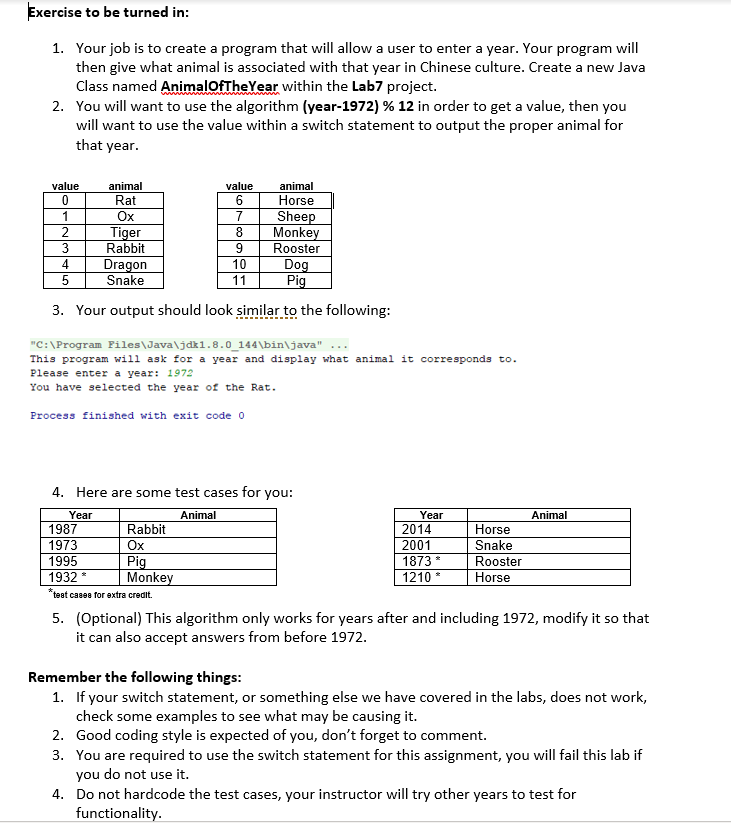 Solved Exercise to be turned in: 1. Your job is to create a | Chegg.com
