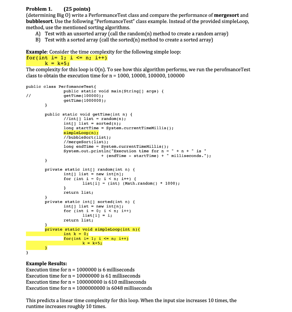 Bubble sort method */ public static void | Chegg.com
