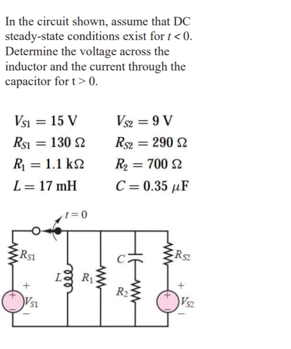 Solved In the circuit shown, assume that DC steady-state | Chegg.com