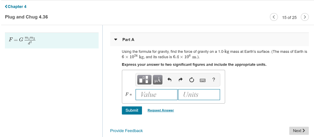 Solved Chapter 4 Plug and Chug 4.36 く) 150125 Part A Using | Chegg.com