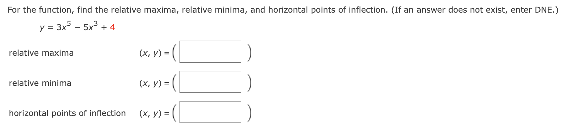 Solved For The Function Find The Relative Maxima Relative 