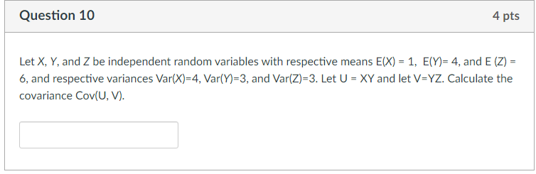 Solved Let X,Y, and Z be independent random variables with | Chegg.com