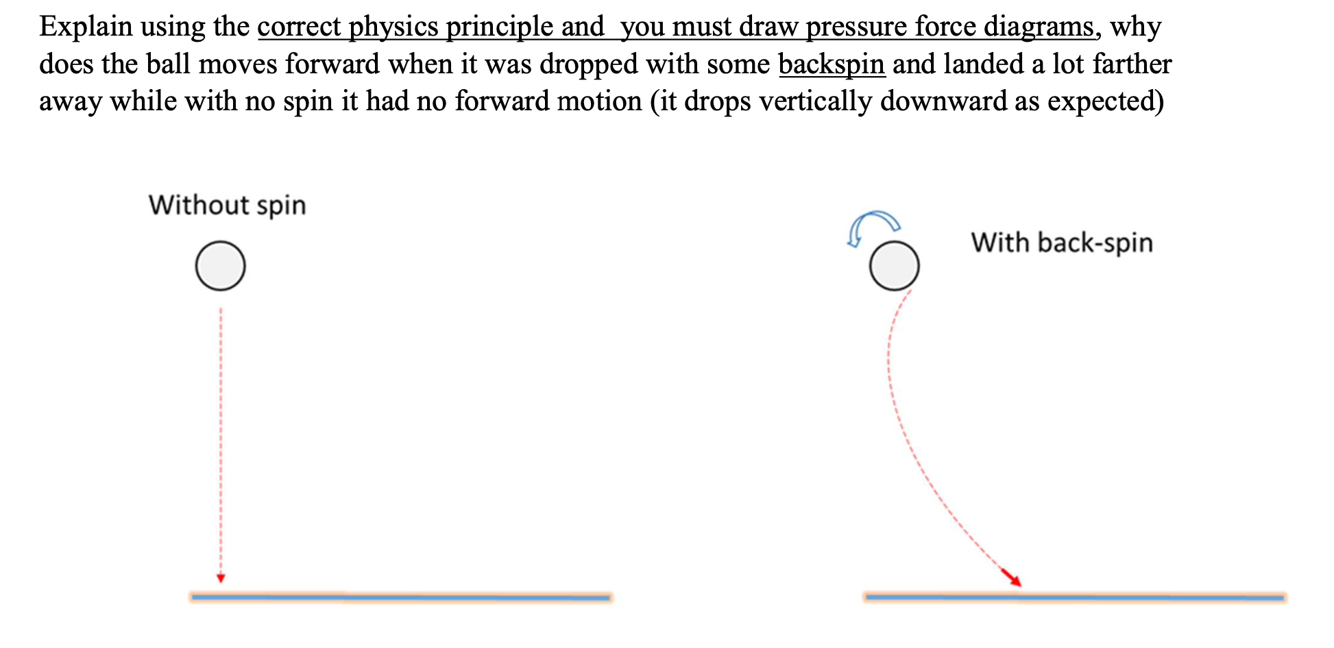 Solved Explain using the correct physics principle and you | Chegg.com