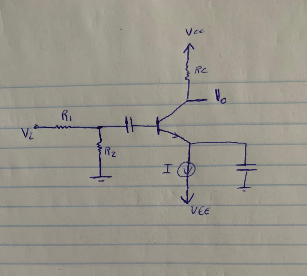 Solved Using gm as transconductance, show that Av = Vo / Vi | Chegg.com