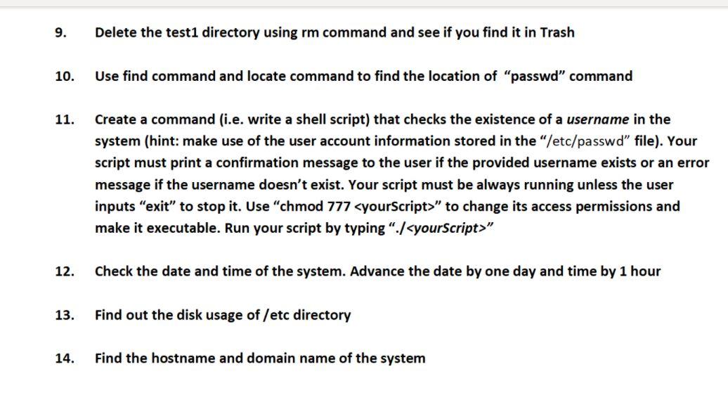 Solved Lab Practical 6: Shells and Commands *Use | Chegg.com