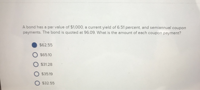 Solved A bond has a par value of $1,000, a current yield of | Chegg.com