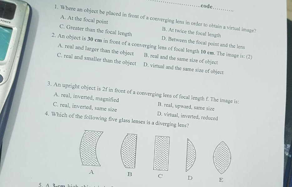 Solved 1. Where an object be placed in front of a converging | Chegg.com