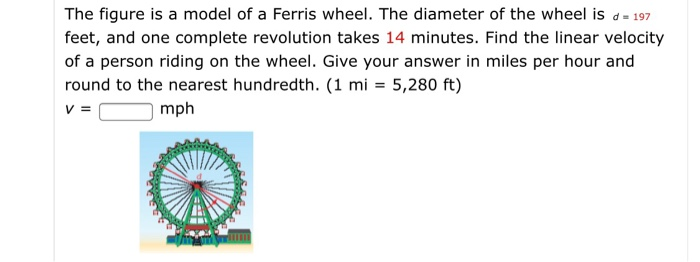Solved The figure is a model of a Ferris wheel. The diameter | Chegg.com