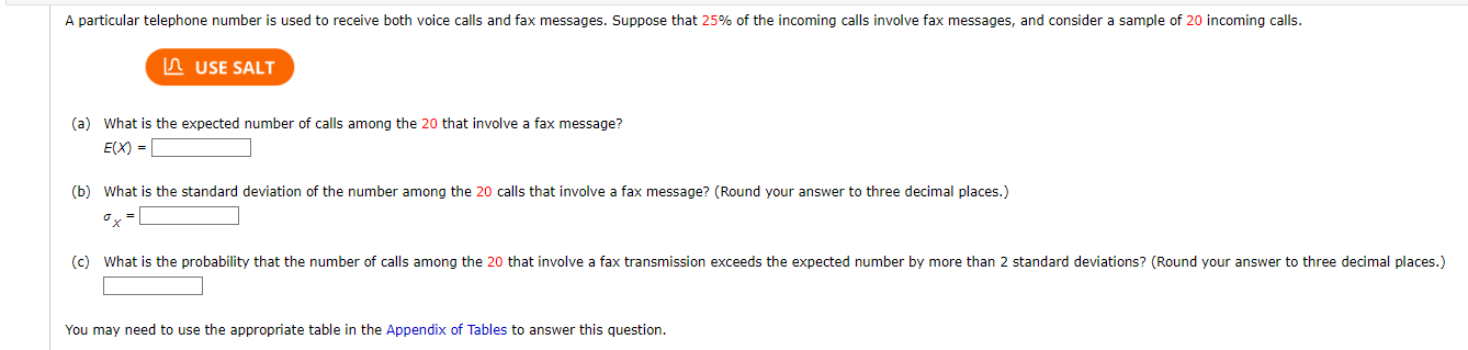 Solved (a) What is the expected number of calls among the 20 | Chegg.com