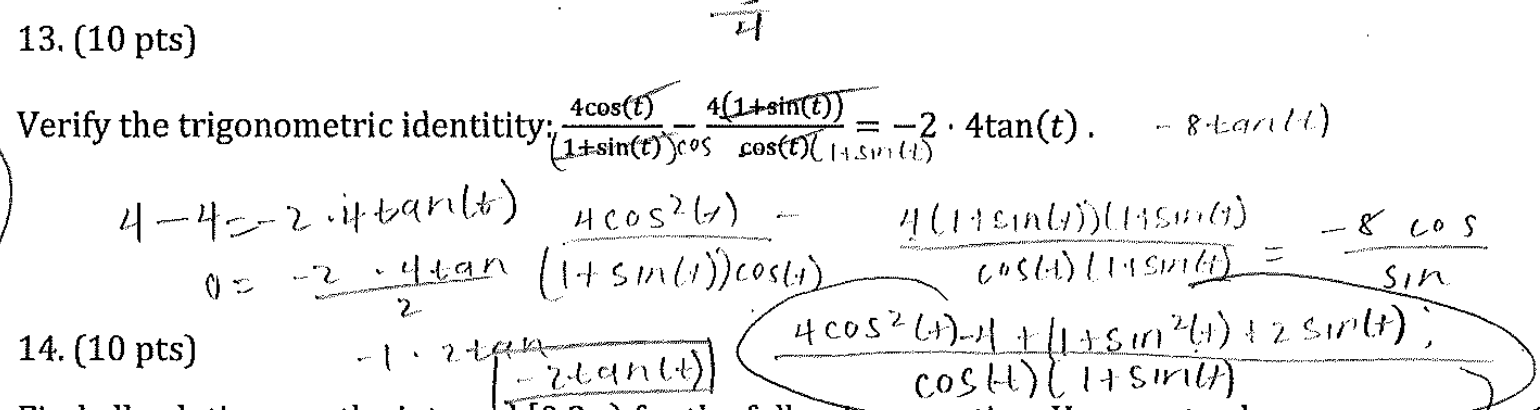 Solved Verify the trigonometric identitity: | Chegg.com