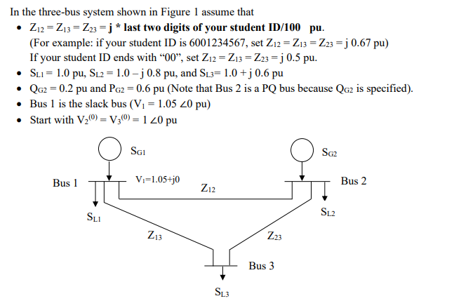 Solved In the three-bus system shown in Figure 1 assume that | Chegg.com