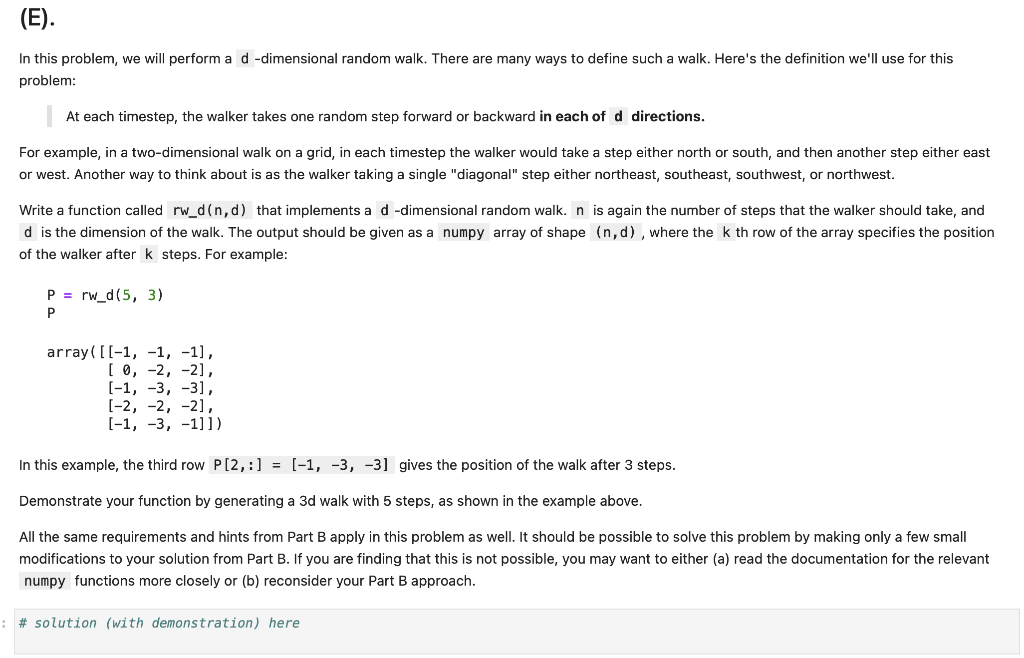 Solved In this problem, we will perform a d -dimensional | Chegg.com