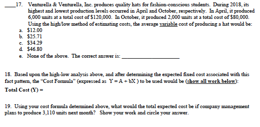 Solved 15. If the level of activity (X) increases, within | Chegg.com