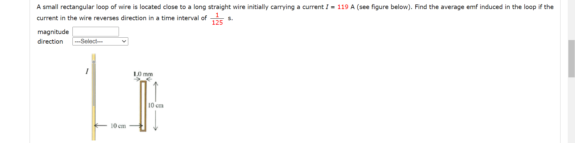 Solved S. A small rectangular loop of wire is located close | Chegg.com