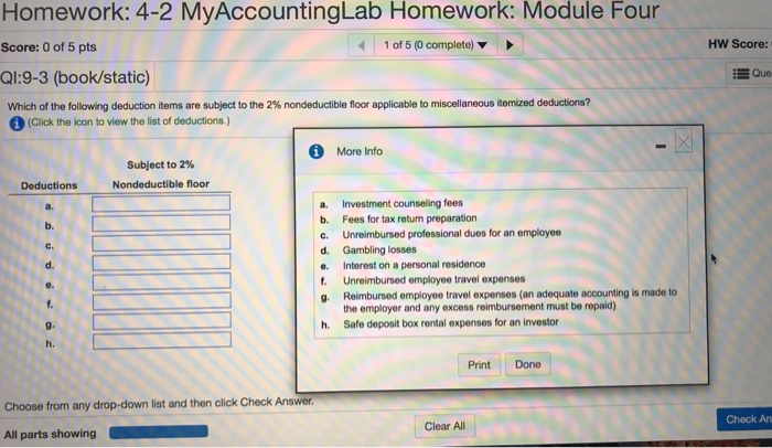 Solved Homework: 4-2 MyAccountingLab Homework: Module Four 1 | Chegg.com
