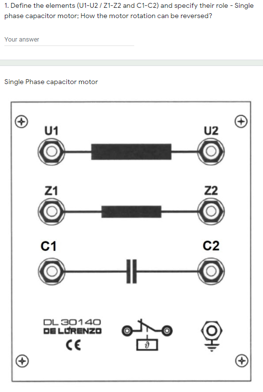 Solved 1. Define the elements (U1-02 / Z1-Z2 and C1-C2) and | Chegg.com