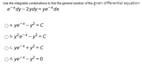 Solved Use the integrable combinations to find the general | Chegg.com
