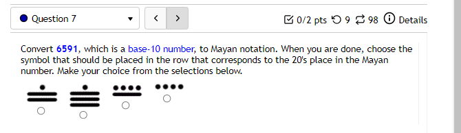 Solved Given the following Mayan Number, write the | Chegg.com