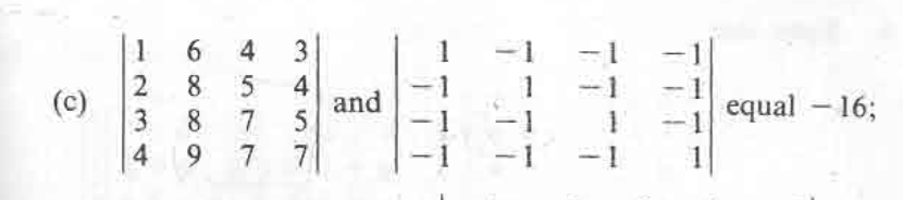 Solved (c) \\( \\left|\\begin{array}{llll}1 & 6 & 4 & 3 \\\\ | Chegg.com