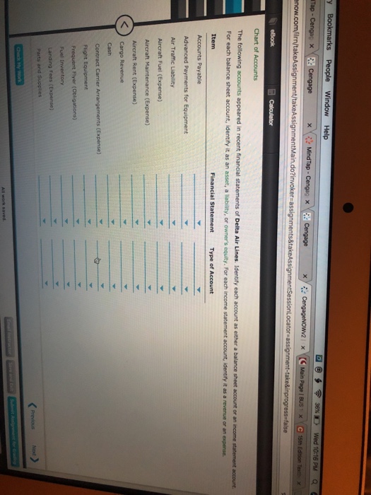 Solved I statements of Delta Air Lines. Identify each | Chegg.com