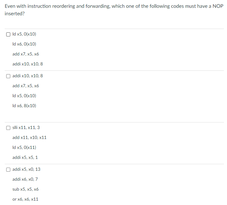 Solved Even with instruction reordering and forwarding, | Chegg.com