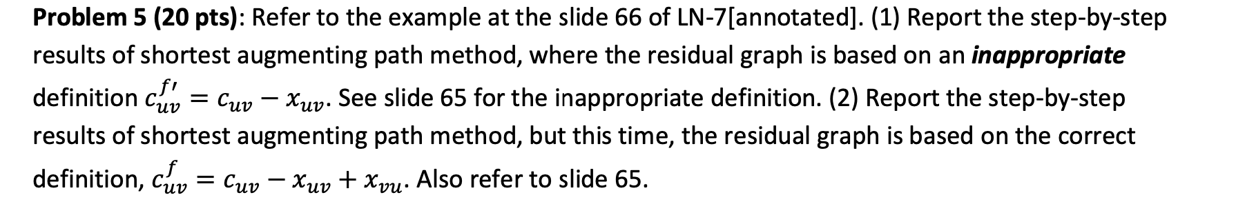 Refer to the example at the slide 66 of | Chegg.com