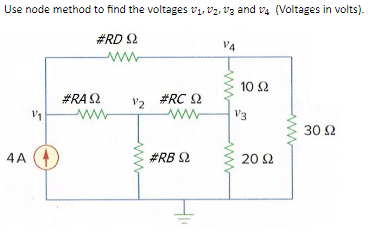 Solved Use node method to find the voltages v1,v2,v3 ﻿and | Chegg.com