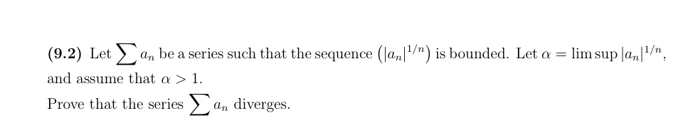 Solved code class="asciimath">(9.2) ﻿Let \sum a_(n) ﻿be a | Chegg.com