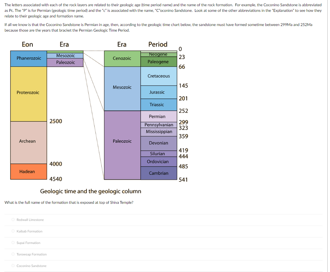 Look at your Geologic Time Scale below. You should | Chegg.com