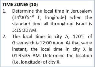 Solved TIME ZONES (10) 1. Determine the local time in | Chegg.com