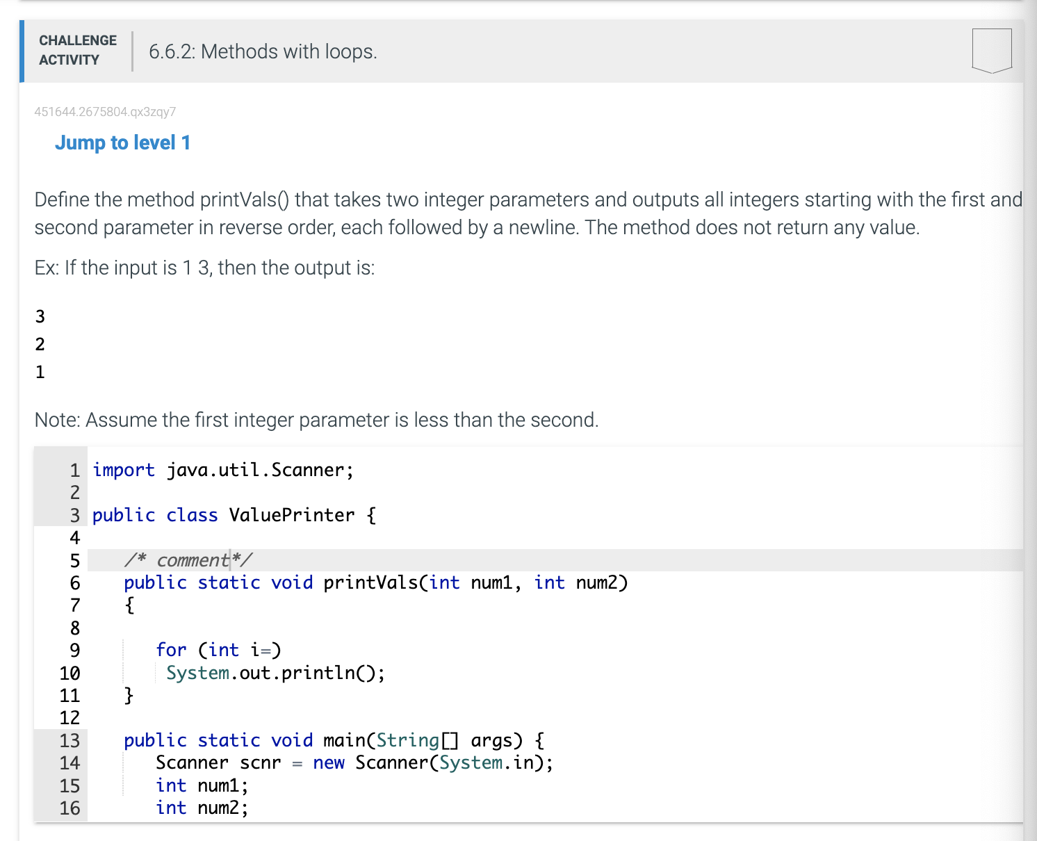 Solved Define the method printVals) that takes two integer | Chegg.com Solved Define the method printVals) that takes two integer | Chegg.com