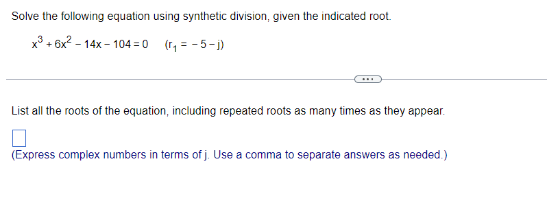 Solved Solve the following equation using synthetic | Chegg.com
