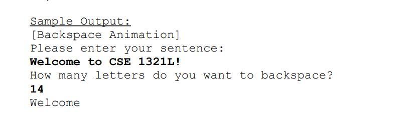 Solved Kindly Help Me With This In Java Please Backspacing 