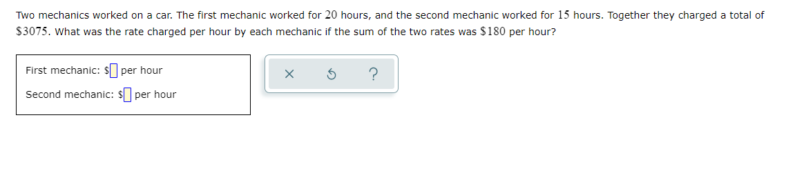 Solved Two mechanics worked on a car. The first mechanic | Chegg.com