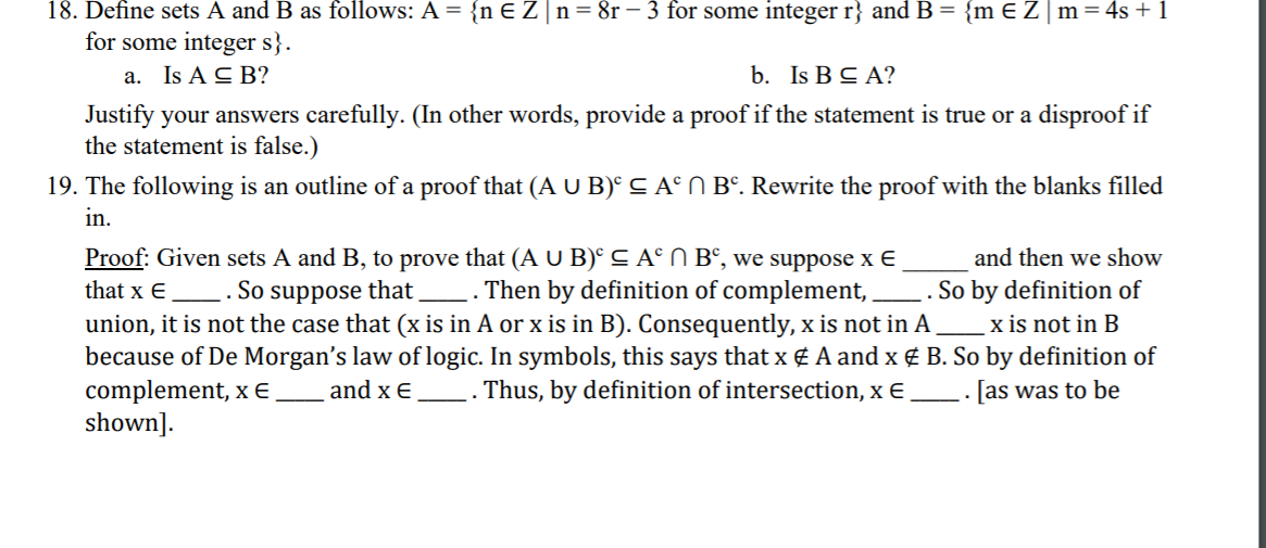 Solved Directions Complete the following proofs and | Chegg.com