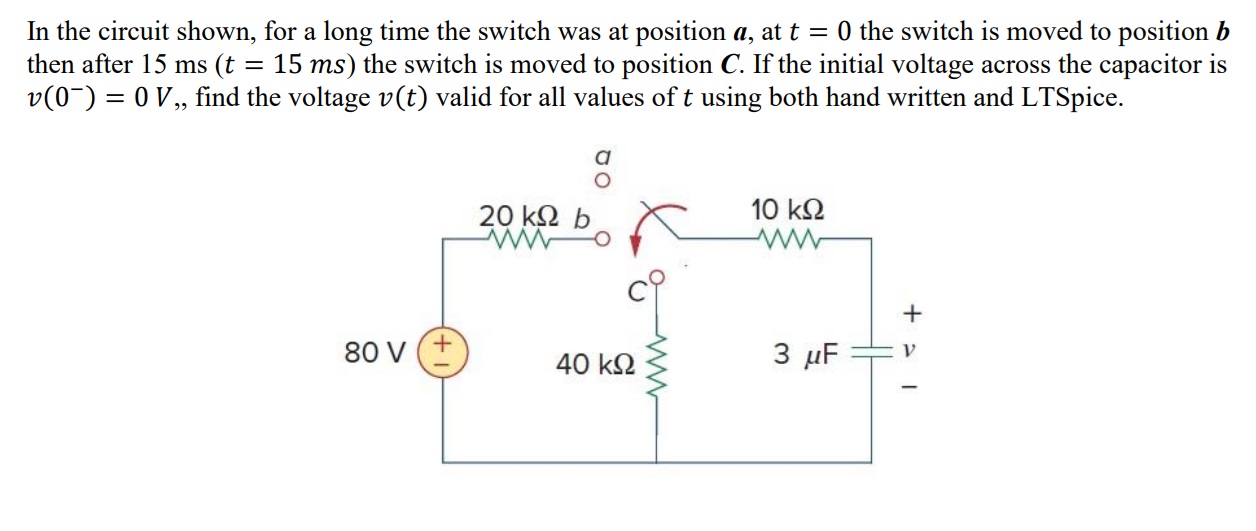 Solved In ﻿the circuit shown, for a long time the switch was | Chegg.com