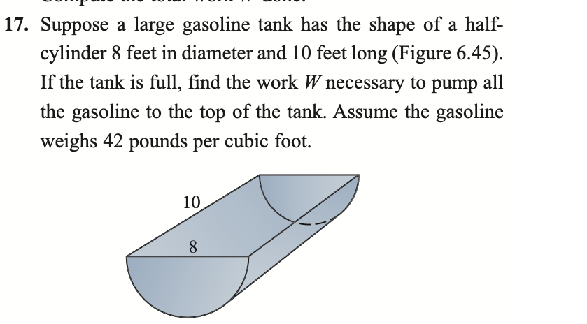 Solved 7. Suppose a large gasoline tank has the shape of a | Chegg.com