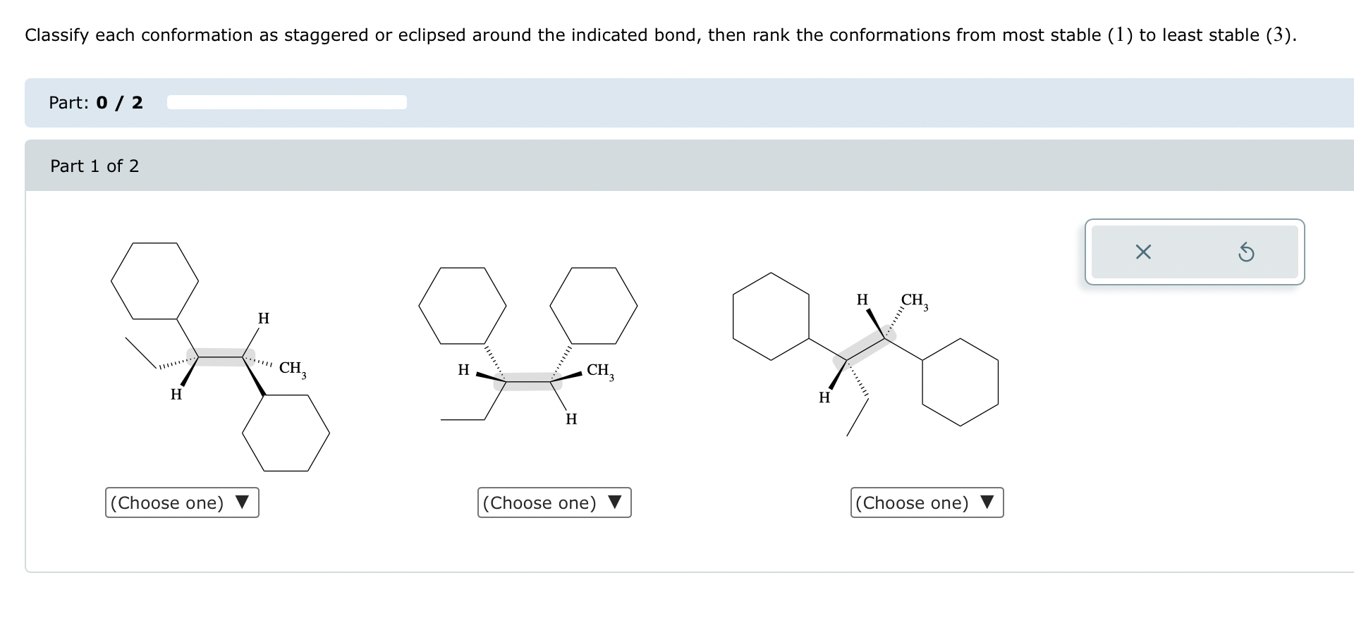 Solved Classify each conformation as staggered or eclipsed | Chegg.com