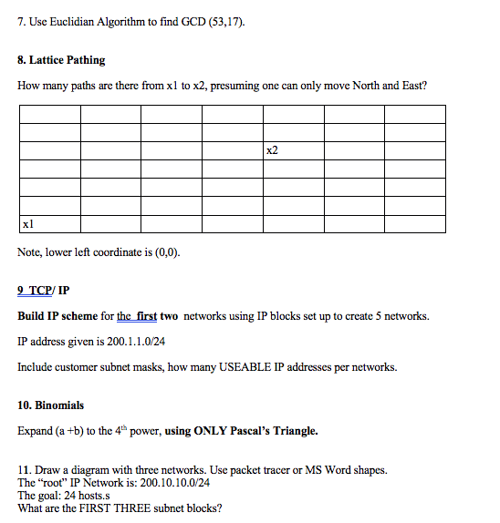Solved 7 Use Euclidian Algorithm To Find Gcd 5317 8 5388