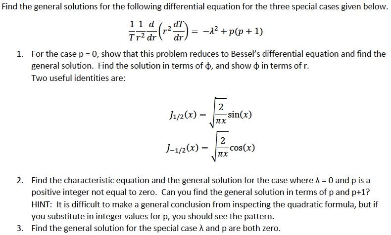 Solved r2 2) = -22 +p(p+1) Find the general solutions for | Chegg.com