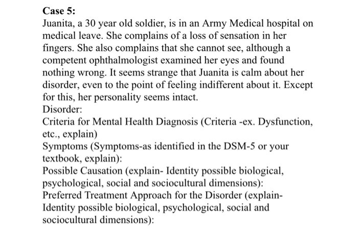 Solved There is 5 case studies. Could you please write the | Chegg.com