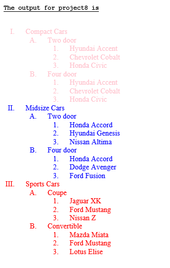 Solved Please fix code to get the following output. html | Chegg.com